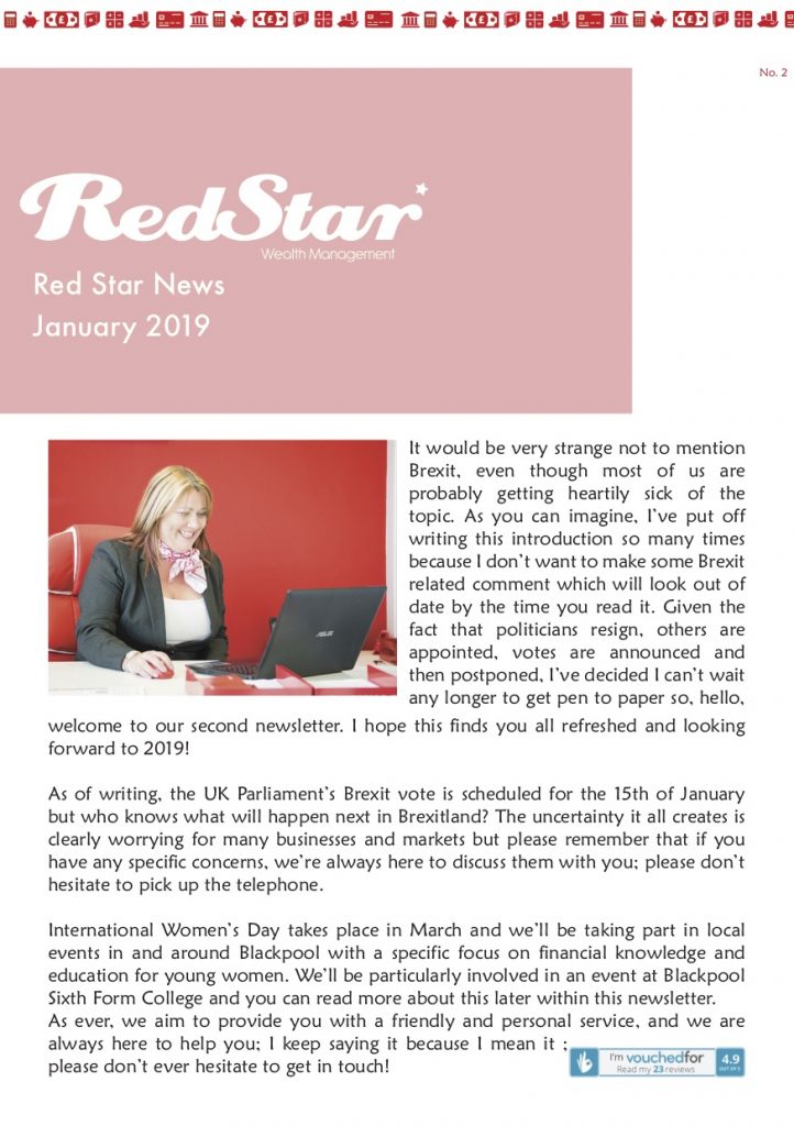 Red Star Wealth Management Newsletter January 2019 - Red Star Wealth